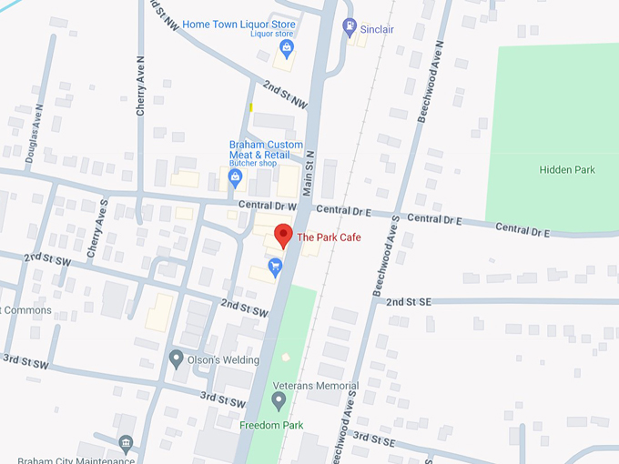 The Park Cafe 10 map