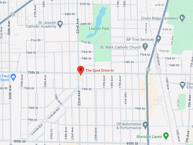 The Spot Drive-In Map