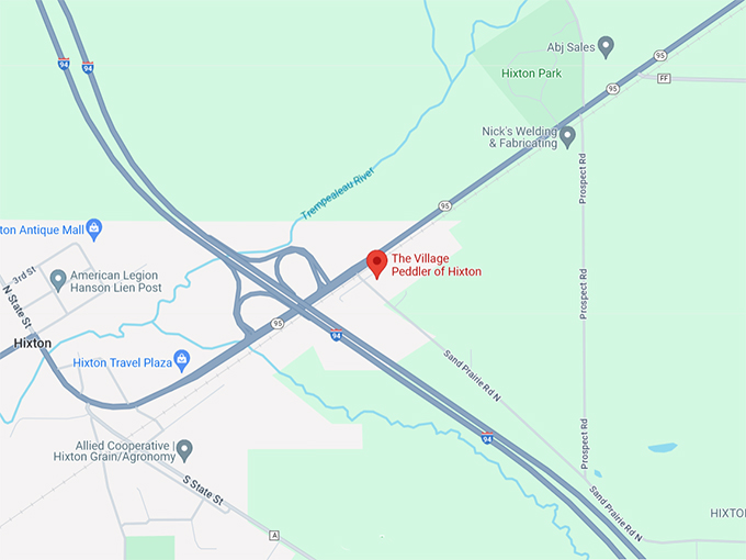 The Village Peddler of Hixton 10 Map