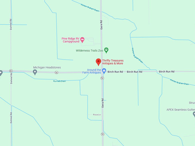 Thrifty Treasures Antiques & More map