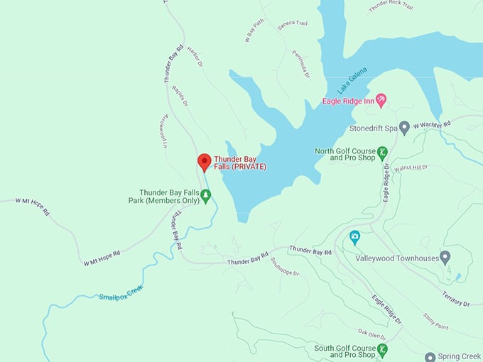 Thunder Bay Falls 10 Map