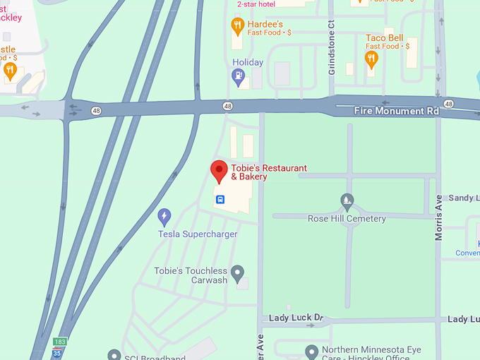 Tobie's Restaurant & Bakery 10 Map