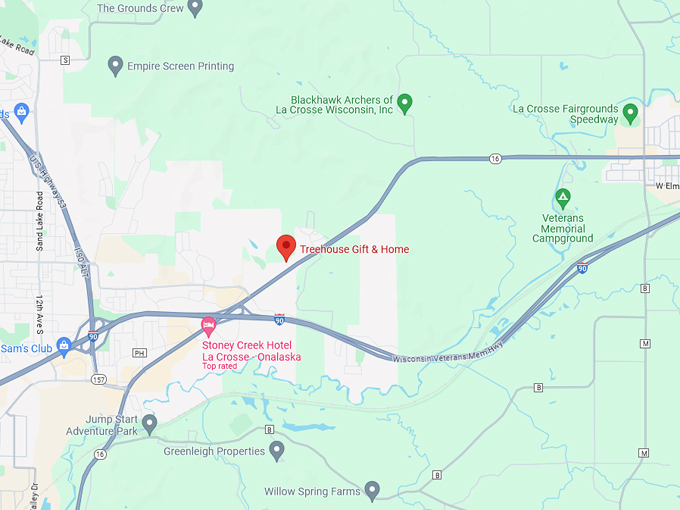 Treehouse Gift & Home 10 Map