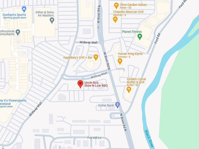 Uncle Bo's Slow-N-Low BBQ 10 map