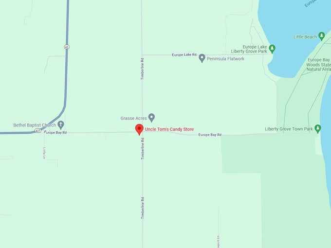 Uncle Tom&rsquo;s Candy Store 10 Map