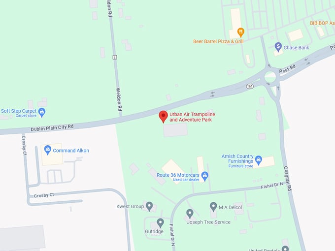 Urban Air Trampoline and Adventure Park 10 Map