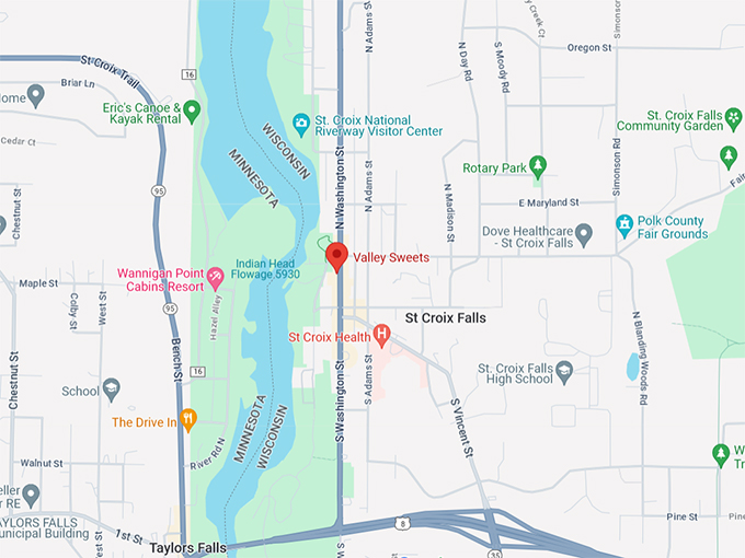 Valley Sweets 10 Map