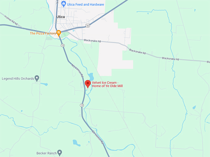 Velvet Ice Cream - Home of Ye Olde Mill 10 Map