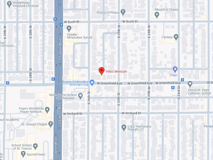 Villa's Mexican Restaurant 10 map