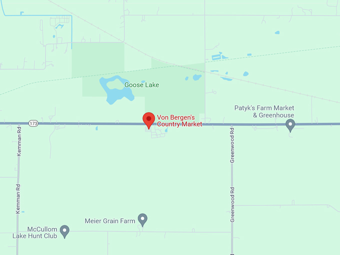 Von Bergen's Country Market 10 Map