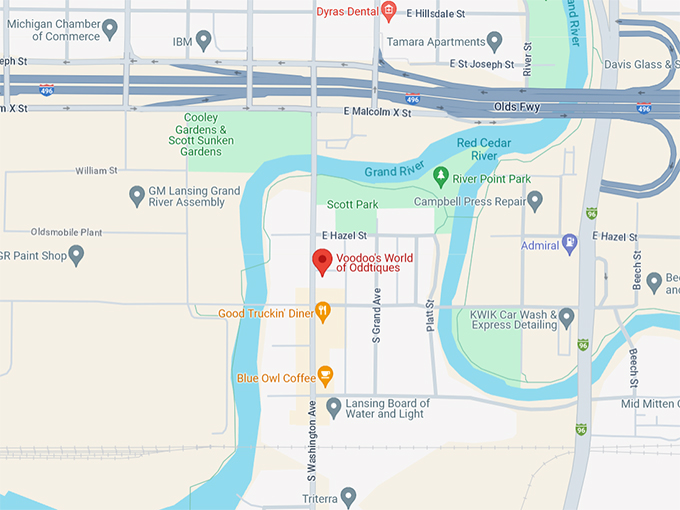 Voodoo's World of Oddtiques 10 Map