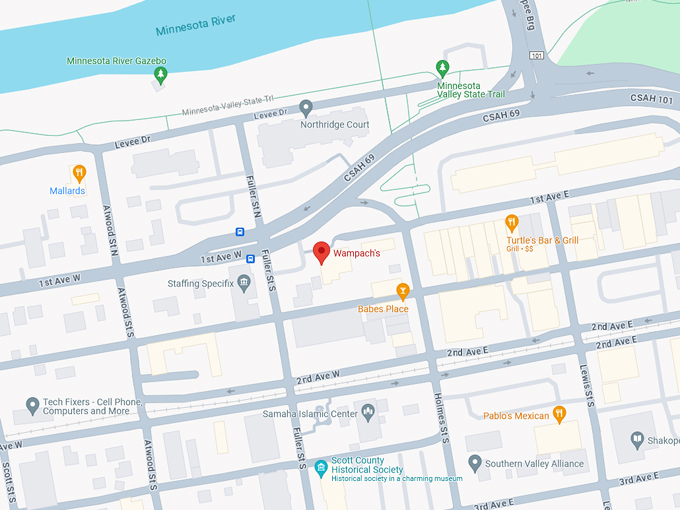 Wampach's Restaurant 10 Map