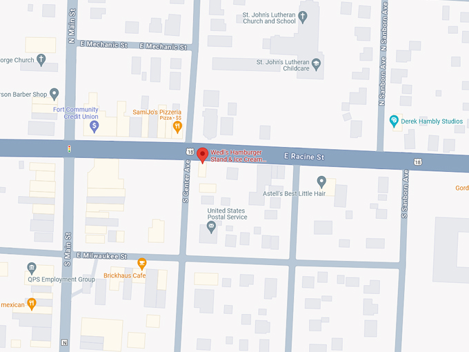 Wedl&rsquo;s Hamburger Stand & Ice Cream Parlor 10 Map