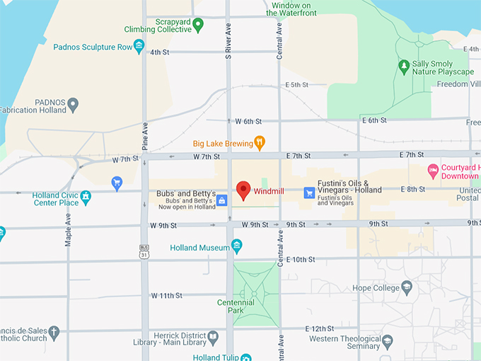 Windmill Restaurant 10 Map