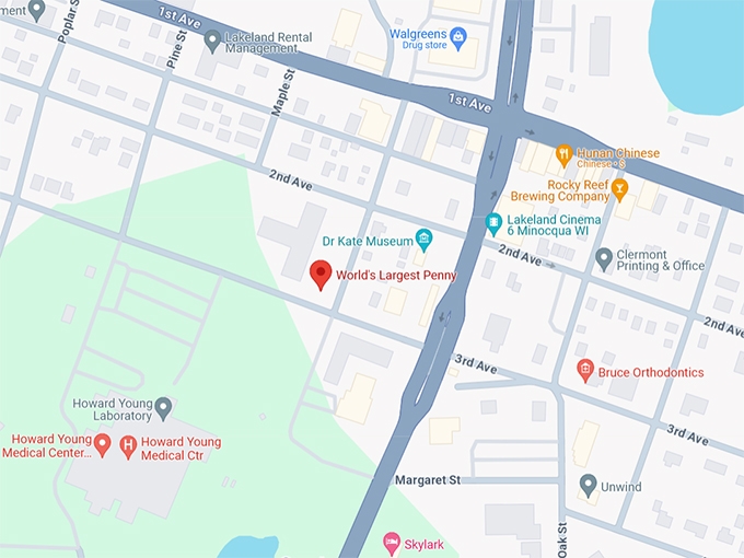 World’s Largest Penny 10 Map