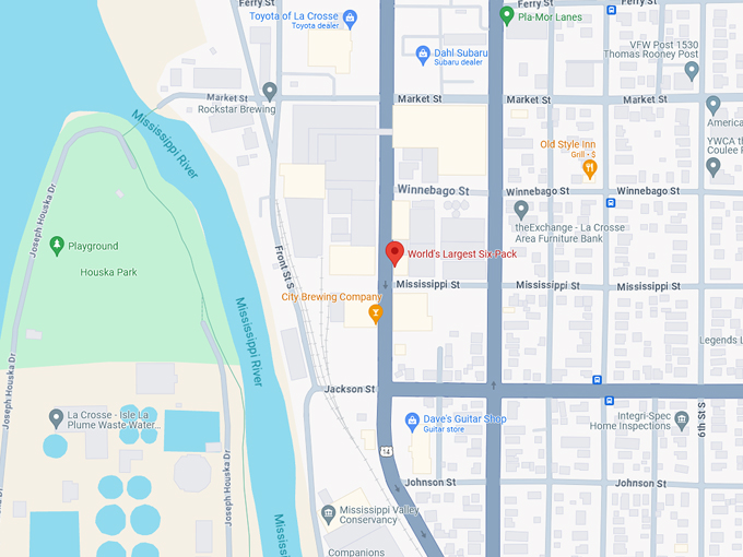 World's Largest Six-Pack 10 Map