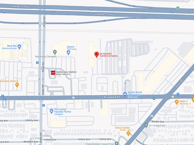 b.a. Sweetie Candy Company 10 Map