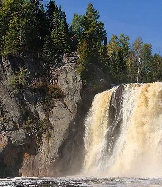 beautiful high waterfall minnesota ftr