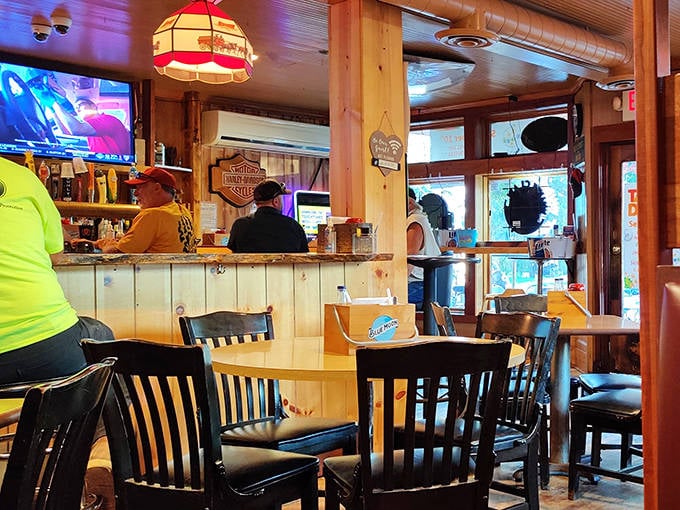 The dining area strikes that perfect balance between "been here forever" and "clean enough to eat off the floor" &ndash; comfort food deserves comfortable surroundings.