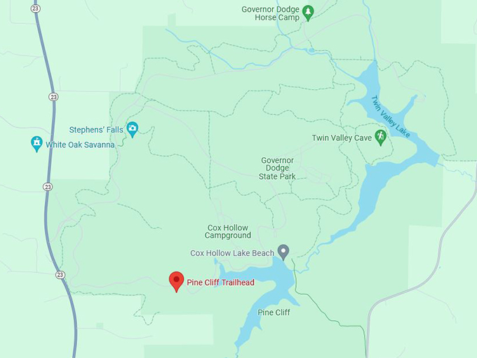 governor dodge state park 10 map