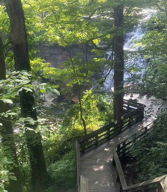 hike ohio secret waterfall ftr