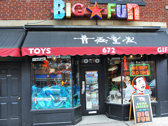 That glorious neon sign promises exactly what it delivers: big fun, big nostalgia, and probably a big dent in your wallet.