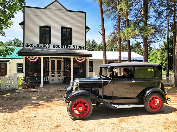 A slice of Americana stands proudly in Central Lake, complete with vintage Model A Ford &ndash; Brownwood Country Store looks like it was plucked straight from a Norman Rockwell painting.