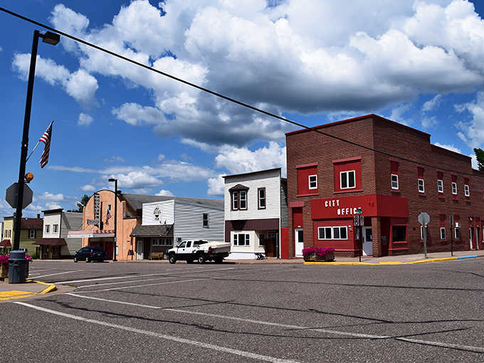 Cornell's charming downtown welcomes visitors with classic Midwestern architecture and small-town warmth before they discover the natural paradise nearby.