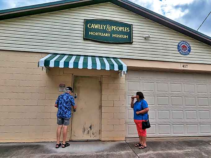The unassuming exterior of Cawley & Peoples Mortuary Museum belies the fascinating historical treasures waiting inside this Marietta landmark.