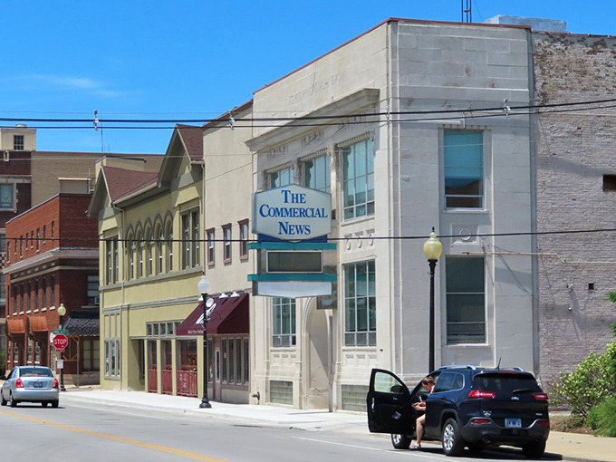 Danville's historic downtown buildings stand like time capsules, their brick facades telling stories of a bustling past while housing today's local businesses.