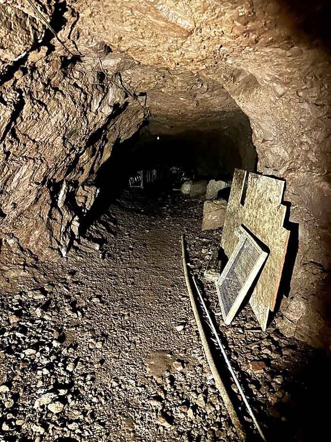 Step into the past at Delaware Mine's entrance, where Michigan's copper rush history awaits curious explorers.