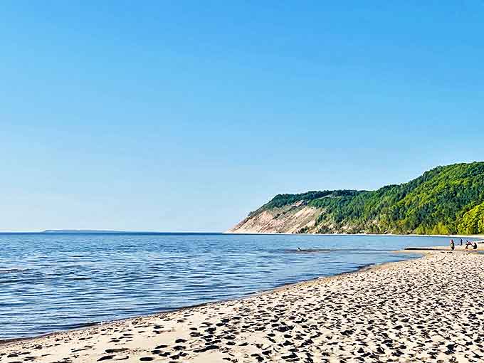 Esch Beach: Where Lake Michigan's turquoise waters meet pristine sandy shores, creating a postcard-perfect scene that no filter could improve.