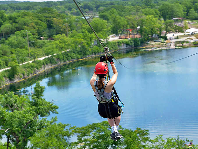 Soaring through the treetops at The Forge, where gravity becomes merely a suggestion and views become unforgettable memories.
