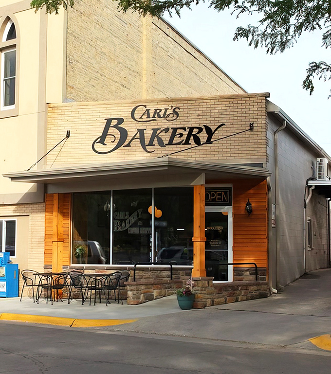 The iconic storefront beckons with its simple charm, promising sweet treasures within those brick walls.