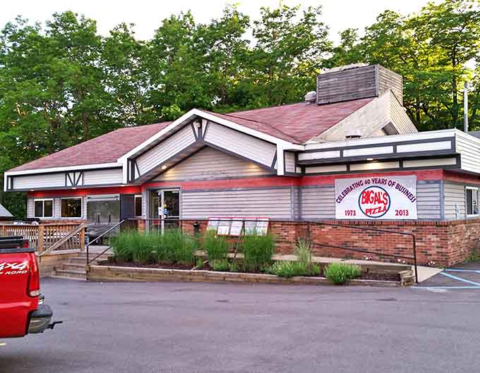 Exterior: Nestled on Parkdale Avenue, Big Al's unassuming exterior hides a pizza paradise that's been delighting Manistee locals for decades.