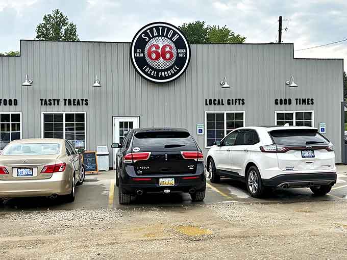 The unassuming white exterior of Station 66 promises big flavors inside – like finding a diamond in the gravel parking lot of Michigan's countryside.