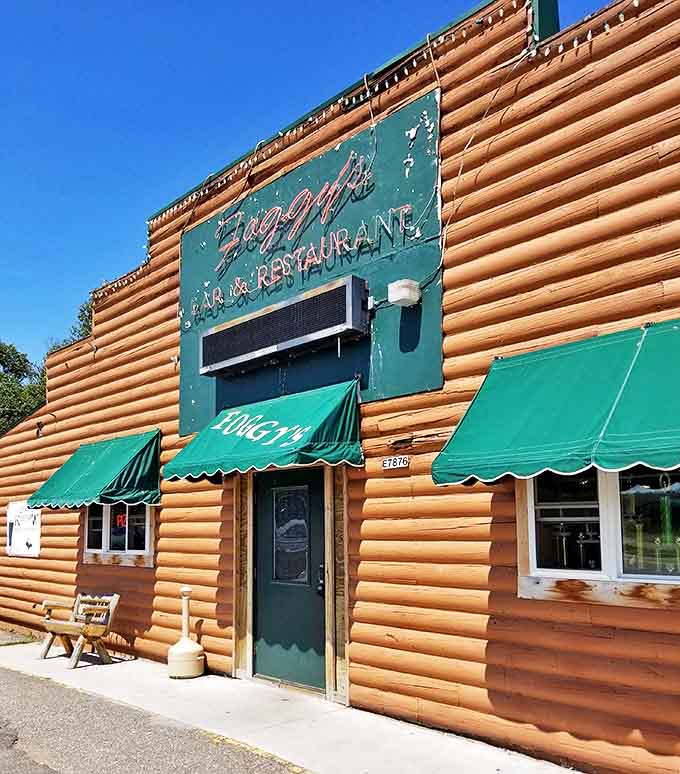 Foggy's log cabin exterior with its weathered green sign promises what every great steakhouse should &ndash; more focus on what's on your plate than what's on the walls.