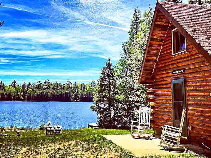 Munising's pristine waters mirror the sky perfectly, creating that "am I looking up or down?" moment of pure Michigan magic.