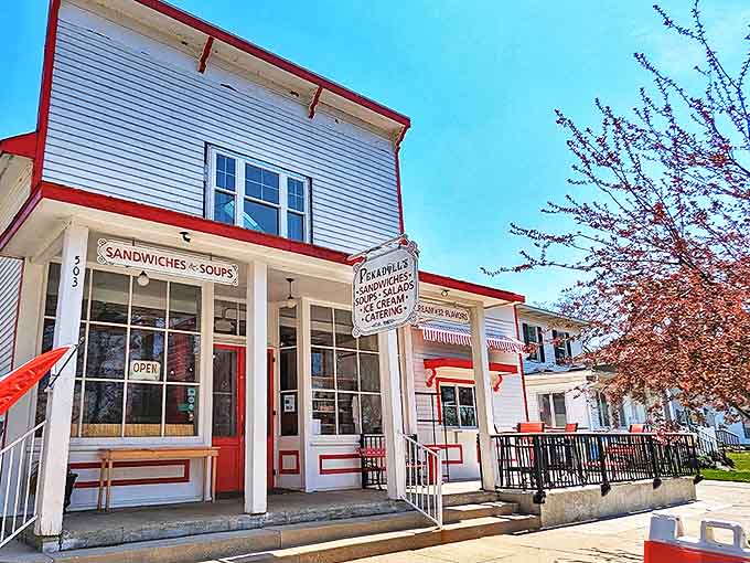 Pekadill's charming exterior welcomes visitors to Whitehall with the promise of homemade delights and small-town hospitality that's increasingly rare these days.