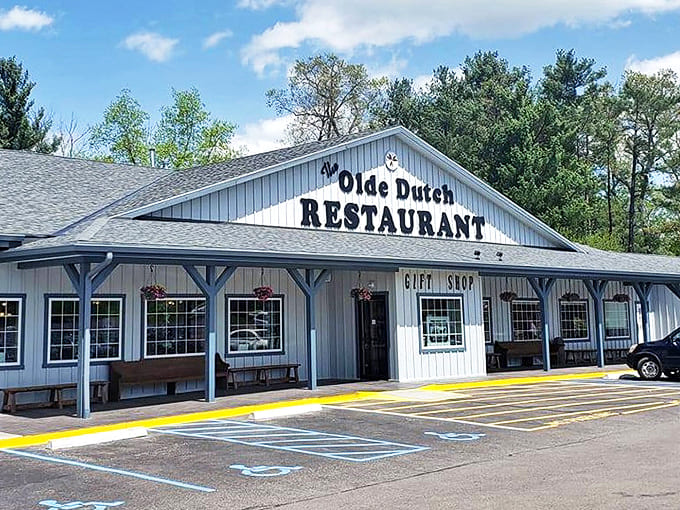 The unassuming blue-gray exterior of The Olde Dutch Restaurant hides a treasure trove of comfort food that would make any grandmother proud.