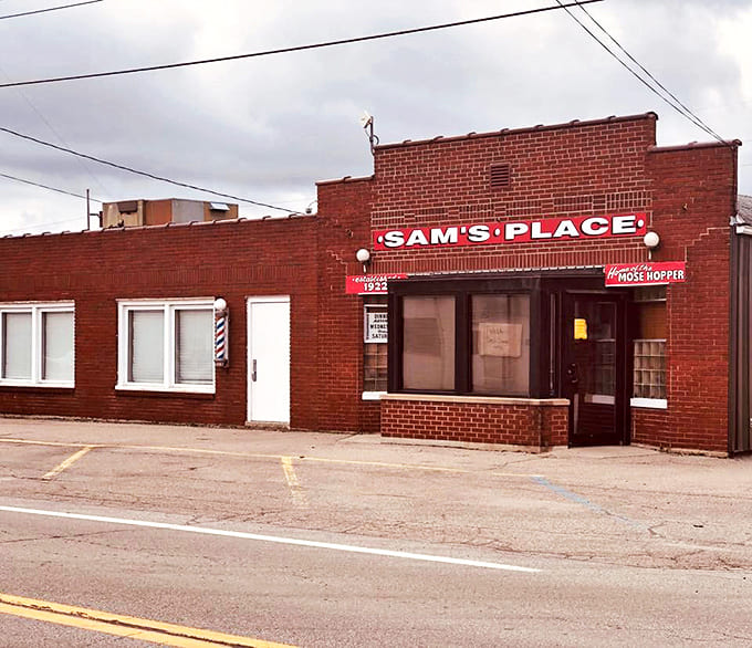 The unassuming brick facade of Sam's Place stands like a time capsule on Cleveland's east side, promising culinary treasures within its modest walls.