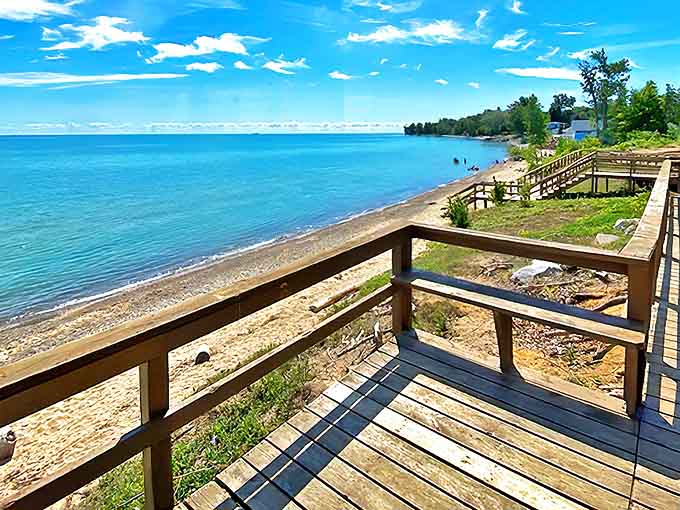 Fort Gratiot County Park: Where Lake Huron's turquoise waters meet golden shores, creating Michigan's answer to the Caribbean without the passport requirement.