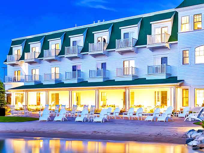 That green mansard roof isn't just architectural flair, it's basically a beacon saying "yes, this is where the magic happens."