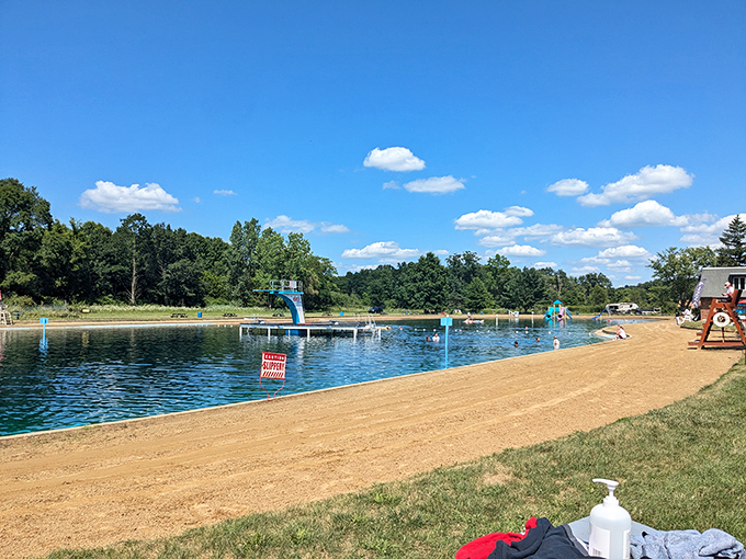 Kim Tam Park's crystal-clear swimming area beckons on a perfect summer day, where the water looks so inviting you'll wish you'd brought twice as many towels.