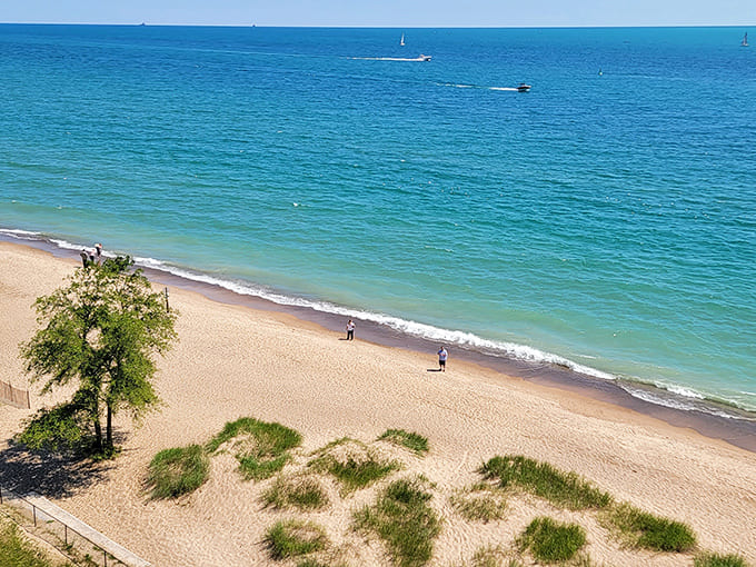 That water color isn't Photoshopped, folks&mdash;Lake Huron really does this turquoise thing that makes you double-check you're still in Michigan and not somewhere requiring sunscreen with a higher SPF rating.