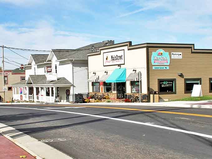 Main Street in Berlin: Where calories don't count and every storefront promises homemade delights that'll make your taste buds dance with joy.