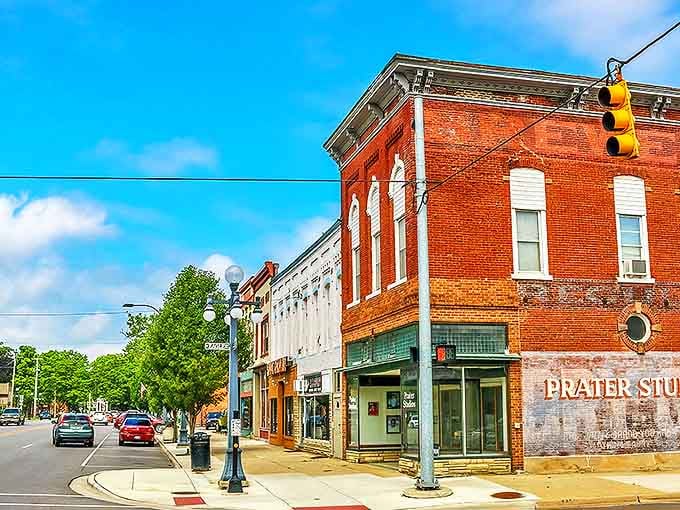 Marshall, MI: Historic brick buildings line Michigan Avenue, where 19th-century architecture creates a living museum effect that puts modern strip malls to shame.