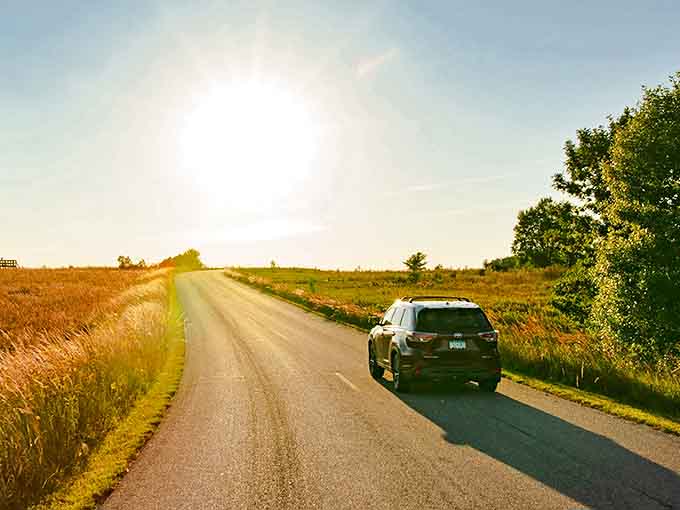 Minnesota's King of Trails Scenic Byway: Where golden fields meet endless sky, creating a ribbon of asphalt that beckons road-trippers into Minnesota's heartland.