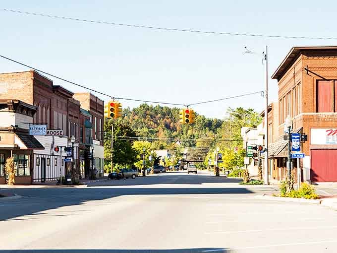 Norway's Main Street whispers stories of the past while inviting modern explorers to discover its brick-fronted charm and unhurried pace.