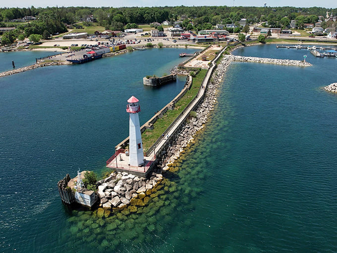 St. Ignace stretches along Lake Huron like a postcard that somehow became a real place you can actually visit.
